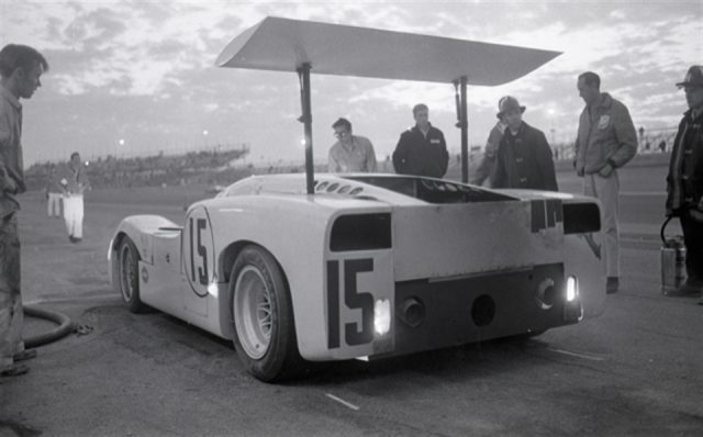 Legendary racer and constructor Jim Hall on his Chaparrals at American ...