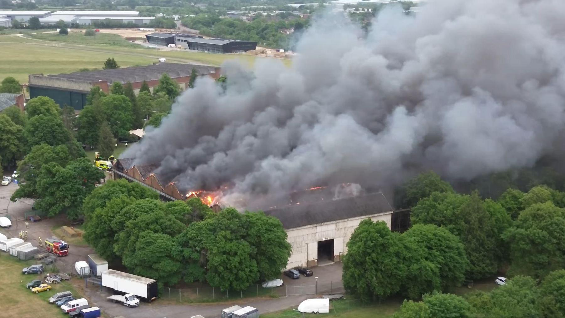 UK classic car hub Bicester Heritage hangar fire - updates and ...